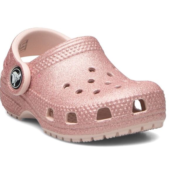 CROCS | Shoes | Nwt Crocs Classic Rose Gold Glitter Clog Little Girl ...